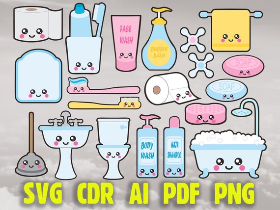 Hygiene Children's Stickerssvg PNG PDF Deco Stickers - Etsy