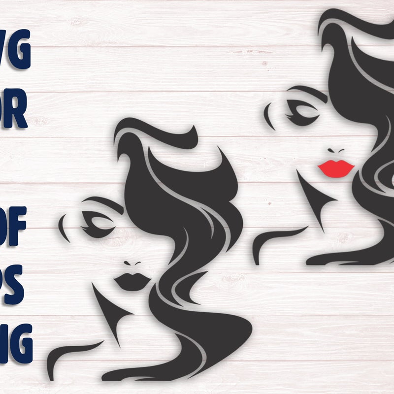 Woman Face Svg - Etsy