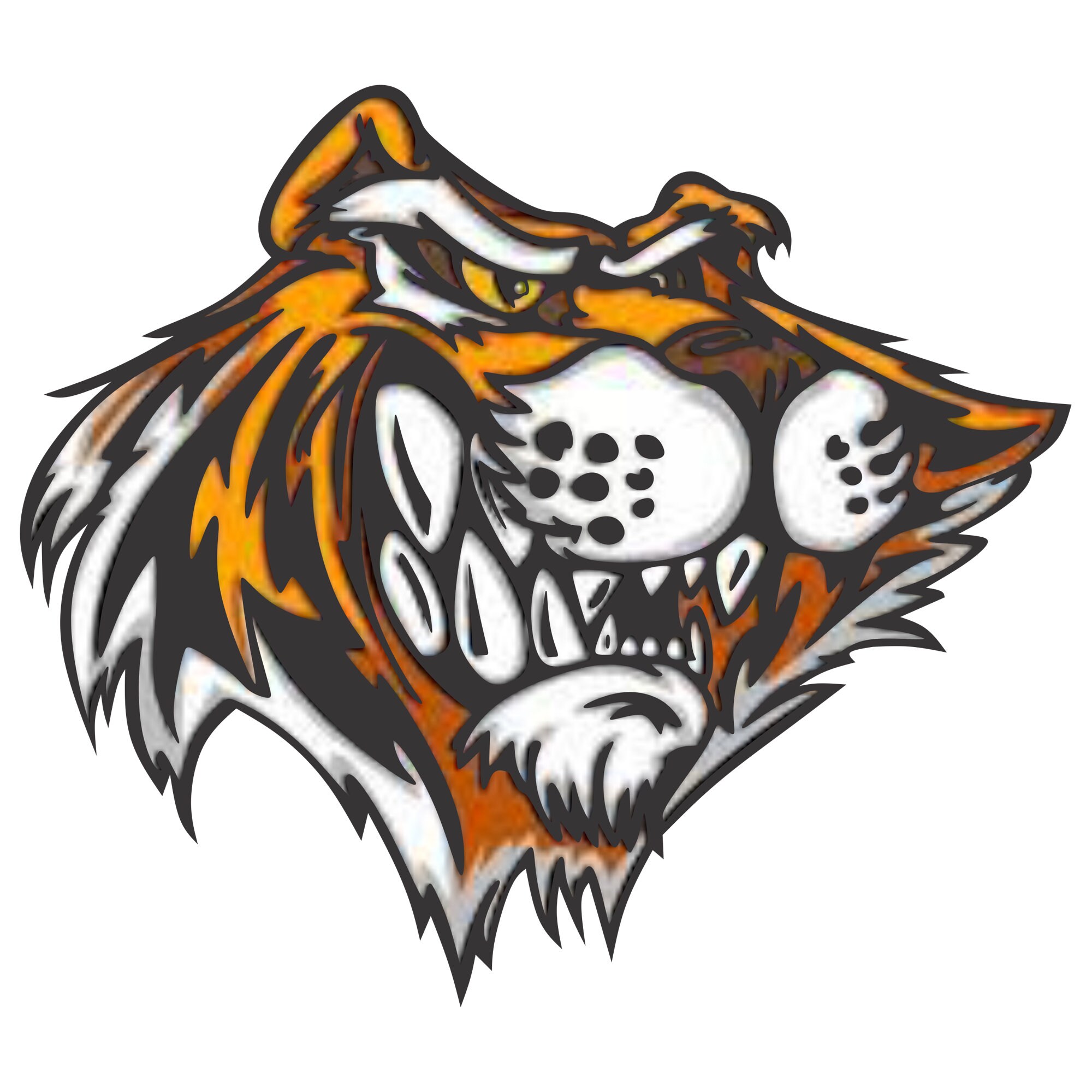 Tiger Angry Svg, Tiger Png, Tiger Teeth Clipart, Printable Tiger Cut ...