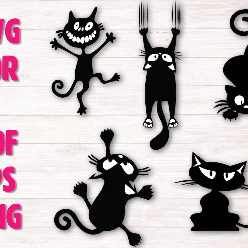 Funny Cat Svg - Etsy