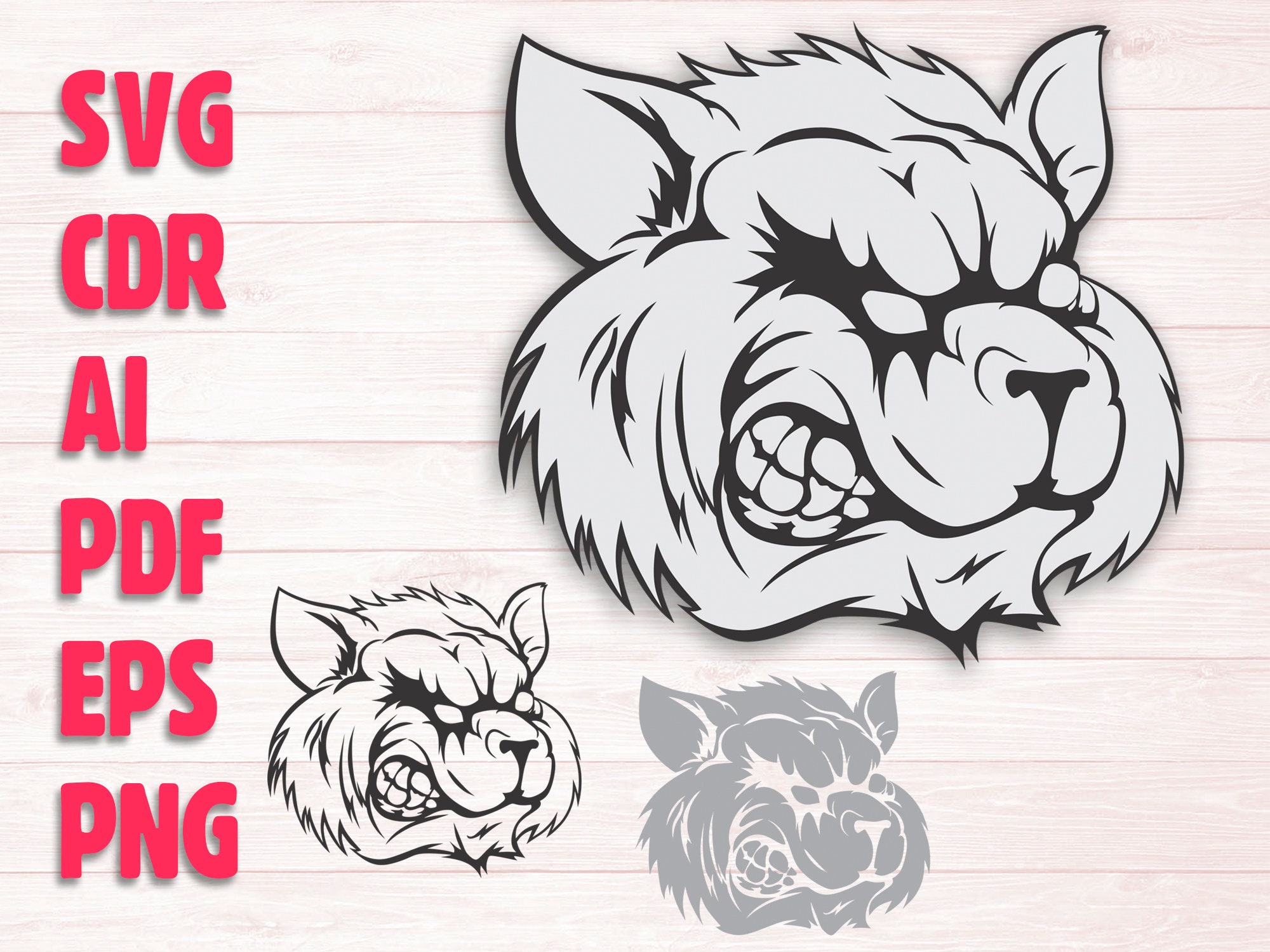 Raccoon Angry Svg, Raccoon Png, Raccoon Teeth Clipart, Printable ...