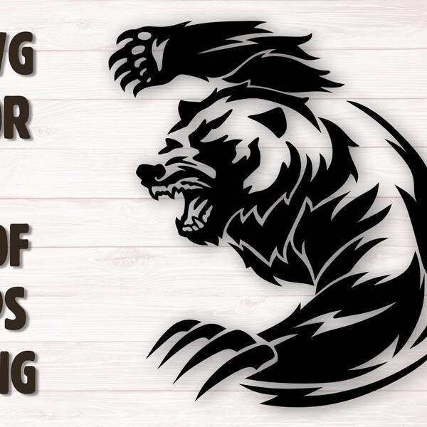 Angry Bear Svg - Etsy