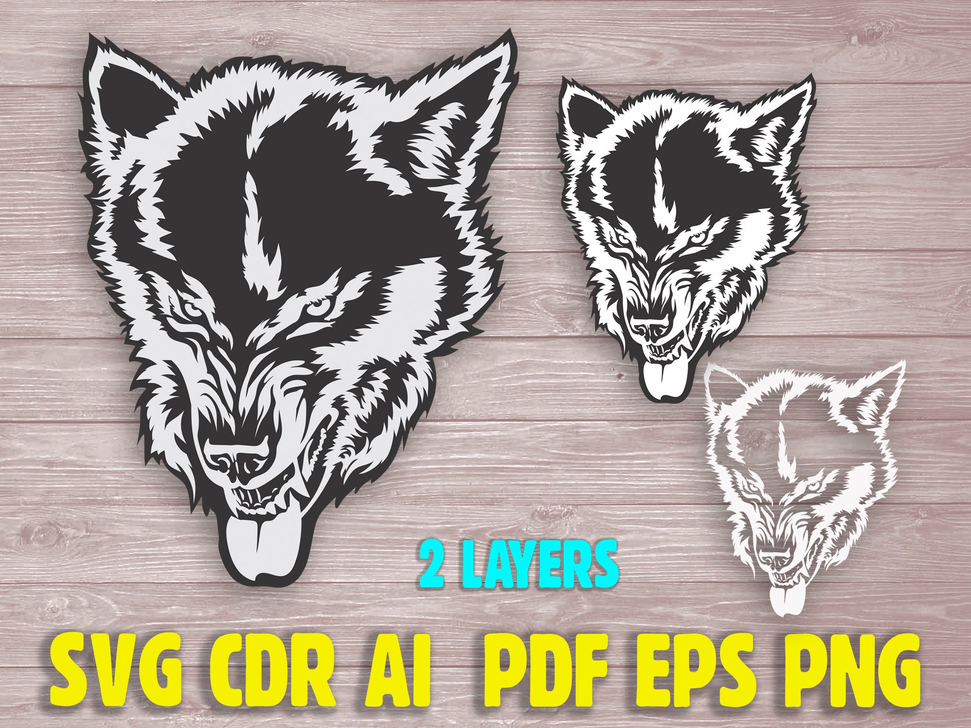 Lone Wolf Svg, Angry Wolf Png, Wolf Teeth Clipart, Printable Wolf Cut ...