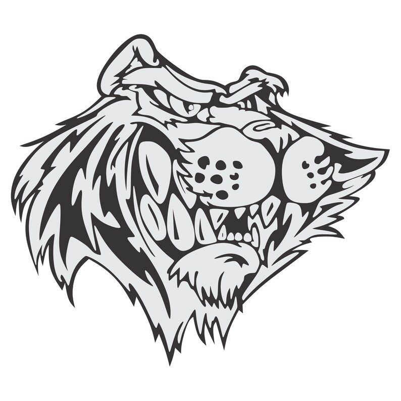 Tiger Angry Svg, Tiger Png, Tiger Teeth Clipart, Printable Tiger Cut ...