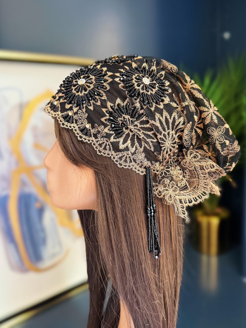 Luxury Handmade Turban｜fashion Lace Headwrap | Handmade Beaded Church ...