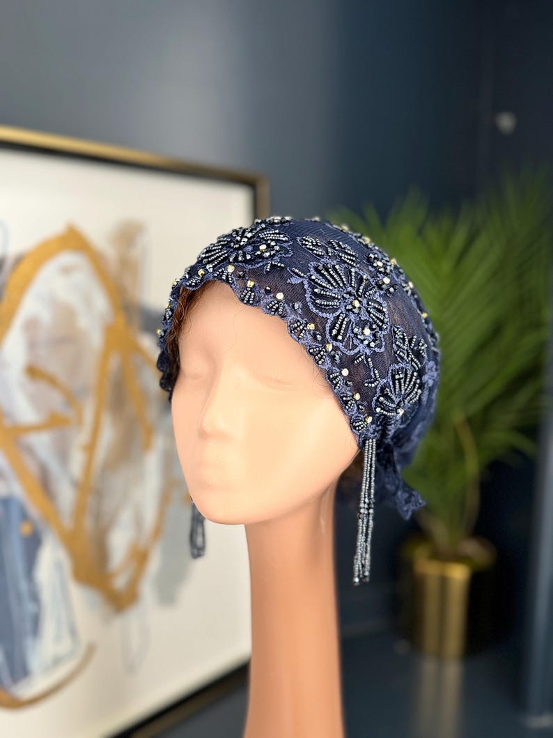 Luxury Handmade Turban｜fashion Lace Headwrap | Handmade Beaded Church ...