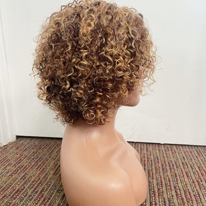 Short Curly Human Hair Wig 8 Inch - Etsy