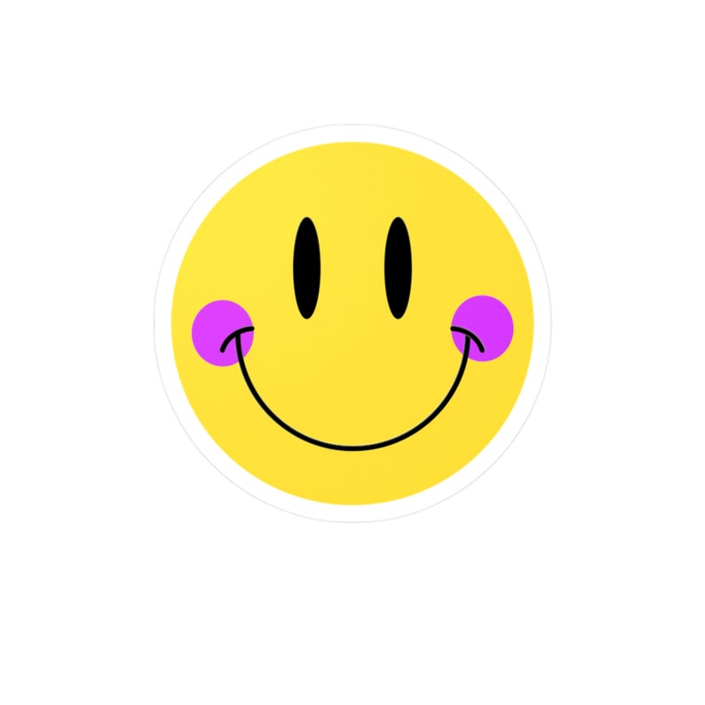 Smiley Face Kiss-cut Vinyl Decal, Pop Art Pop Art Decal Stationary ...