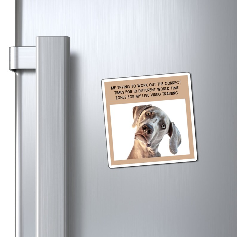 World Time Zones Meme Magnet Light-hearted Humour Durable Vinyl Magnet ...