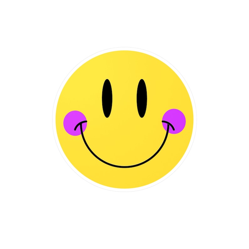 Smiley Face Kiss-cut Vinyl Decal, Pop Art Pop Art Decal Stationary ...