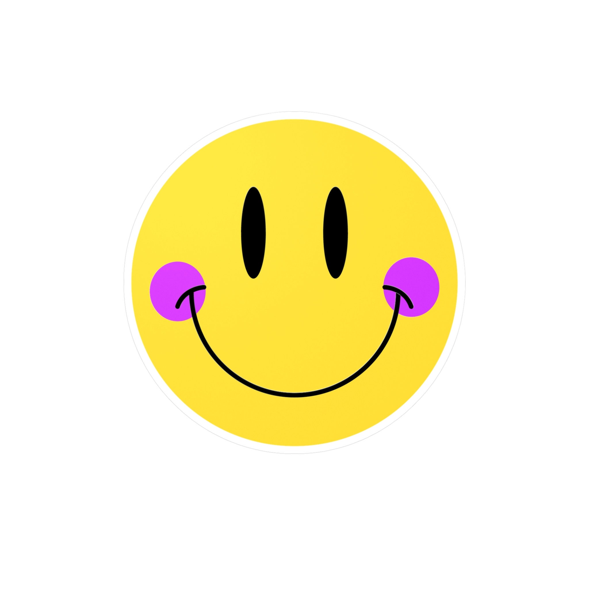 Smiley Face Kiss-cut Vinyl Decal, Pop Art Pop Art Decal Stationary ...