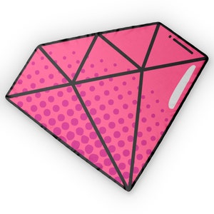 Diamond Shaped Pillow Pop Art Decor Colourful Design Plush Comfort ...