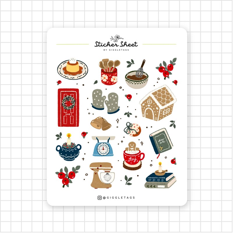 Christmas Stickers Sheet - Etsy