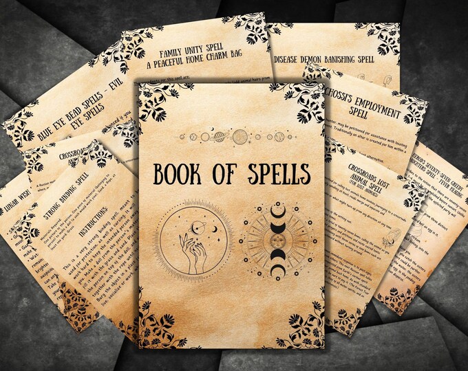 Ultimate Book of Spells Pages, Witchcraft Witchy Book, Book of Shadows ...