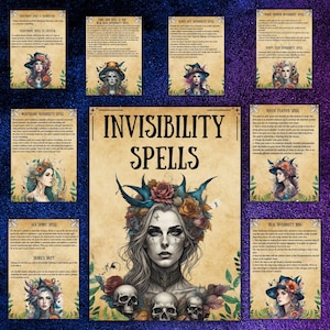Invisibility Spells, Printable Spells Book, Wiccan Witches Spells, Book ...