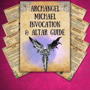 Archangel Michael Grimoire Pages, Altar, Invocation, Printable Book of ...