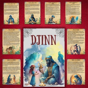 Djinn Magic Grimoire Pages, Printable Book of Shadows, Wiccan ...