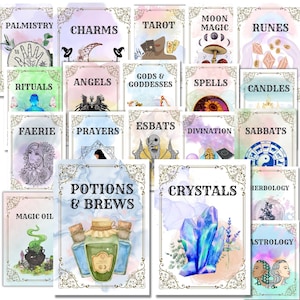 Best Book of Shadows Title Pages, Printable Grimoire Pages, Occult ...