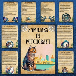 Secret Familiars Witchcraft Grimoire Pages, Printable Book of Shadows ...