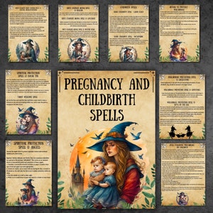 Pregnancy Spell Pages, Beginner Grimoire Spellbook, Wicca Witchcraft ...