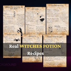 Witchcraft Herbal Recipes and Potions, Book of Shadows Pages for ...