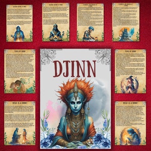 Secret Djinn Printable Grimoire Pages, Wiccan Book of Shadows, Djinn ...