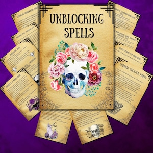 UNBLOCKING SPELLS Book, Wicca Spellbook, Witchcraft, Book of Shadows ...