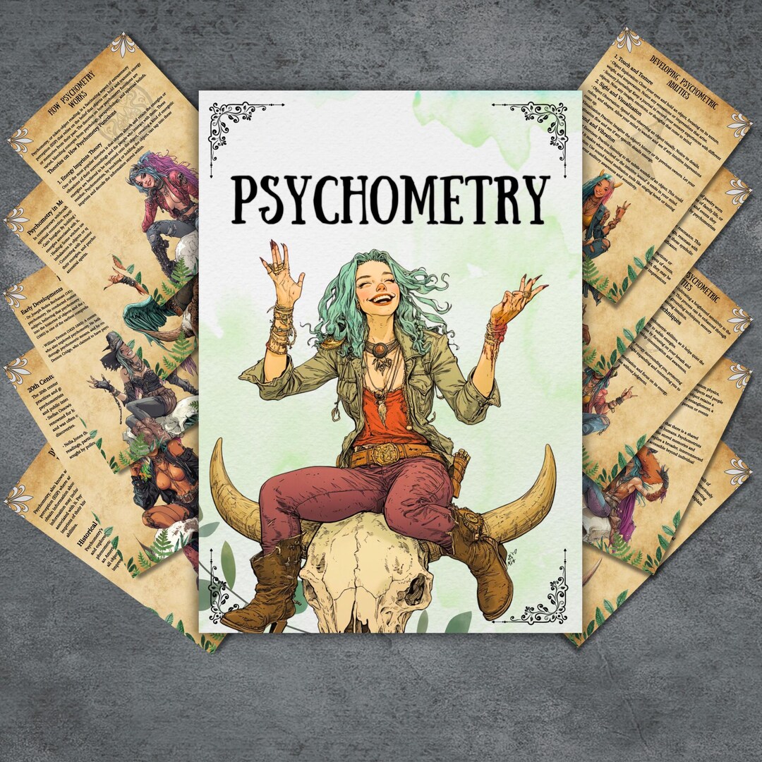 Psychometry Grimoire Pages: Witchcraft Basics, Psychic Rituals (digital ...