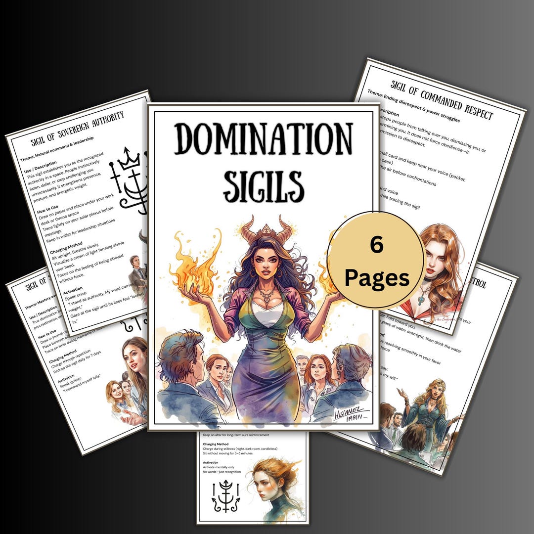 Real Domination Magic Sigils Bundle, Witchy Journal, Grimoire, Sigils ...
