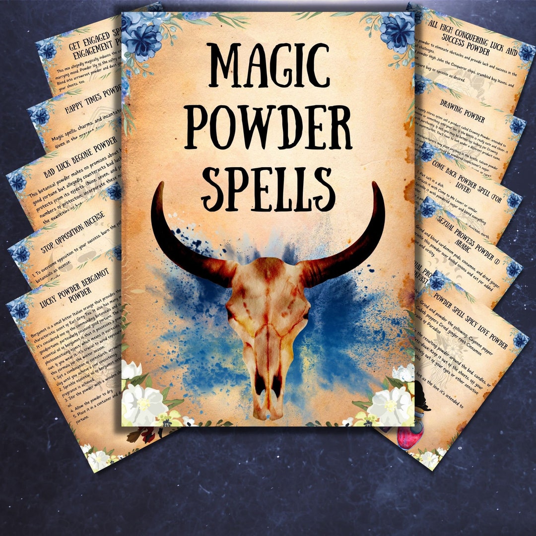 Witchcraft Powder SPELL Book, Printable Wicca Spells, Witches, Book of ...