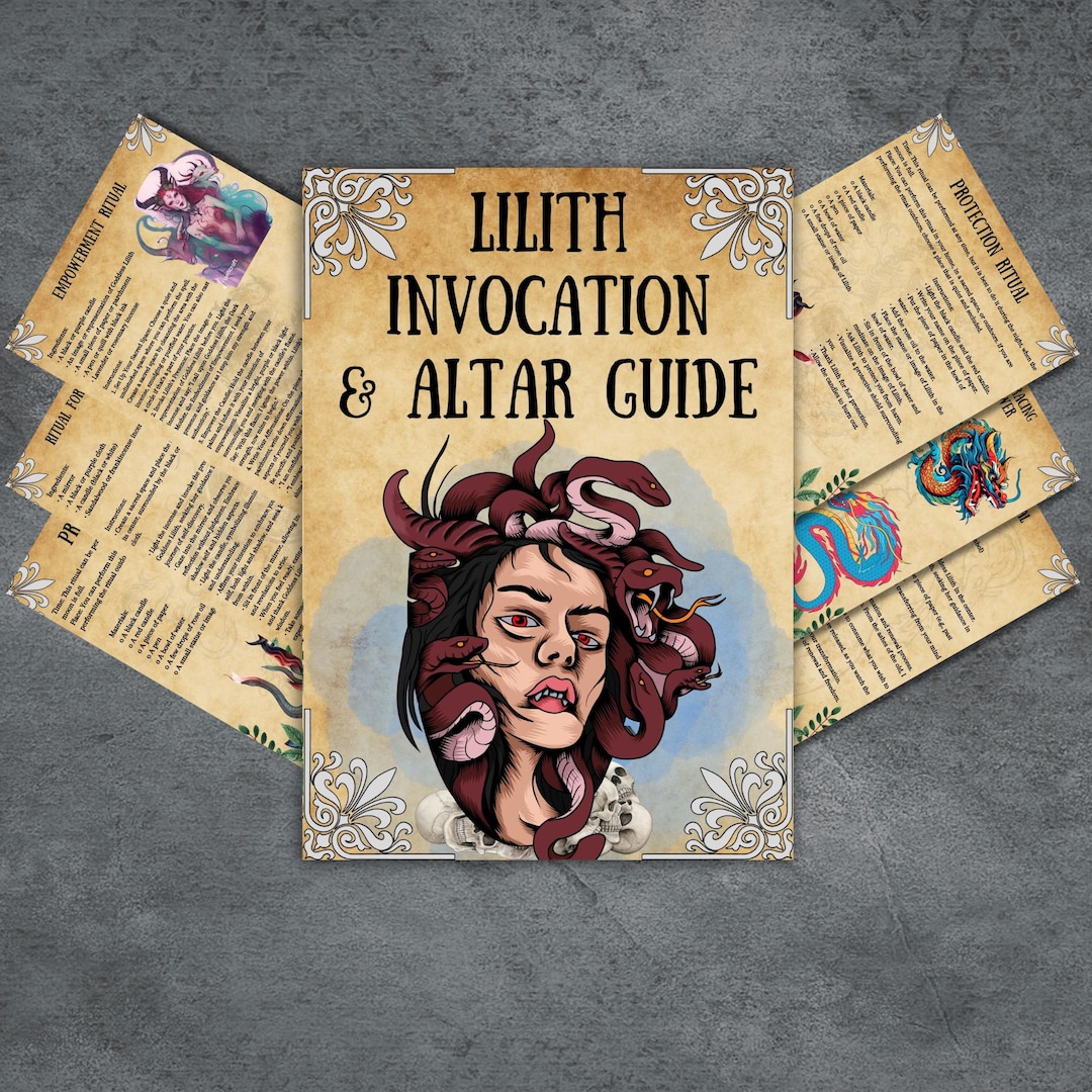 Lilith Altar Guide, Prayer, Invocation, Grimoire Pages, Book of Shadows ...
