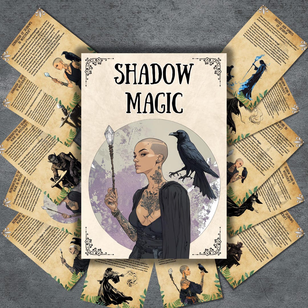 Real Shadow Magic Grimoire Pages, Shadow Work Book of Shadows, Shadow ...