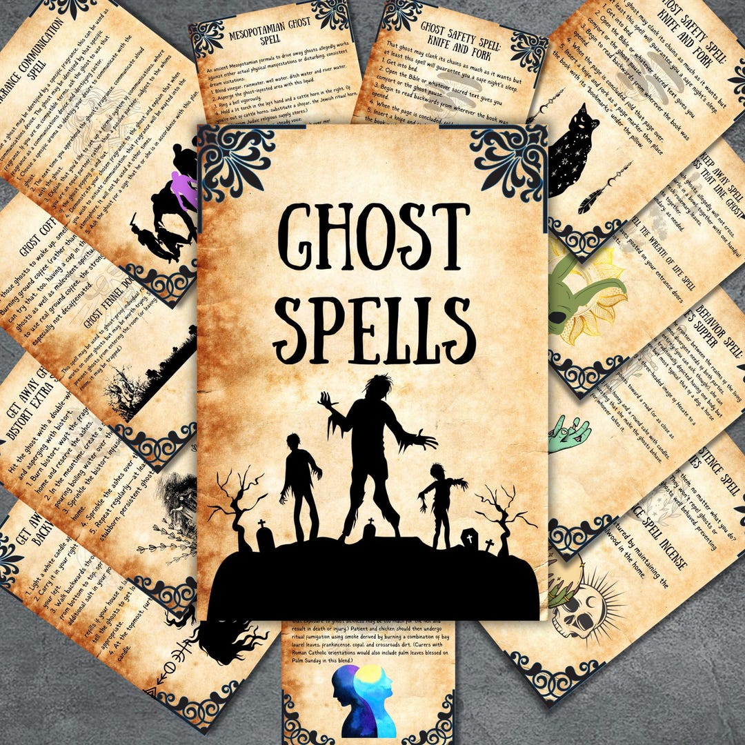 Ghost Spells Bundle, Witchcraft Spellbook, Occult Book of Spells, Baby ...