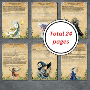 Wind Spun Magic Pages, Grimoire Bundle, Digital Book of Shadows ...