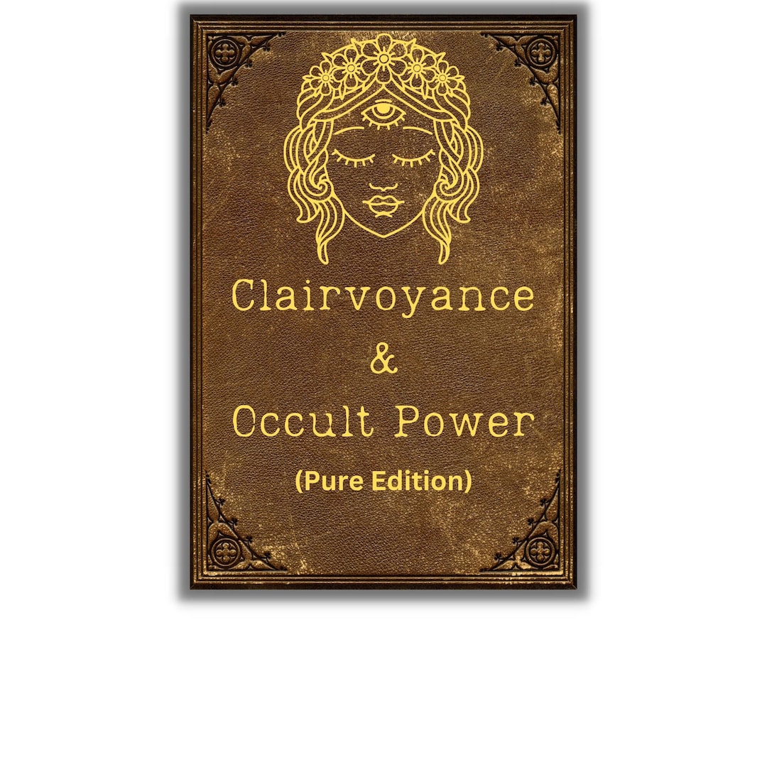 Clairvoyance & Occult Witchcraft Book, Antique Witch Spellbook, Wicca ...