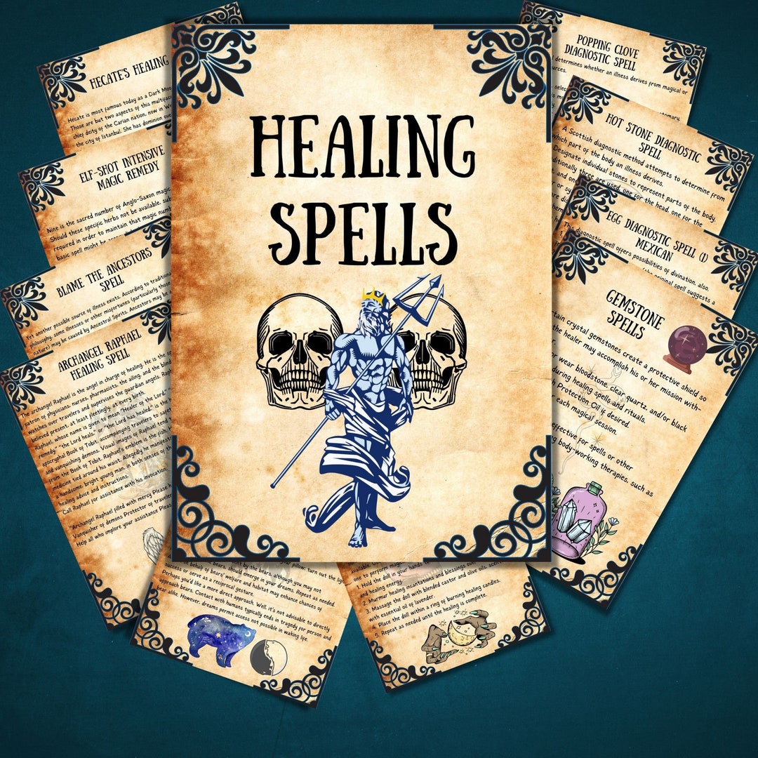 Healing Spells Bundle, Witchcraft Spell Book, Book of Shadows, Wicca ...
