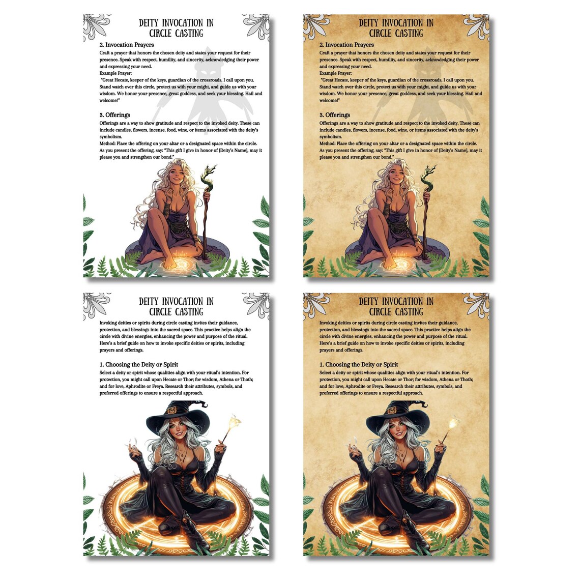 Secret Circle Casting Grimoire Printable Pages, Book of Shadows ...