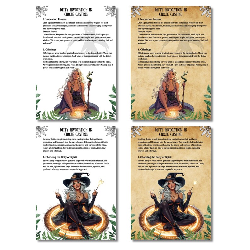 Secret Circle Casting Grimoire Printable Pages, Book of Shadows ...