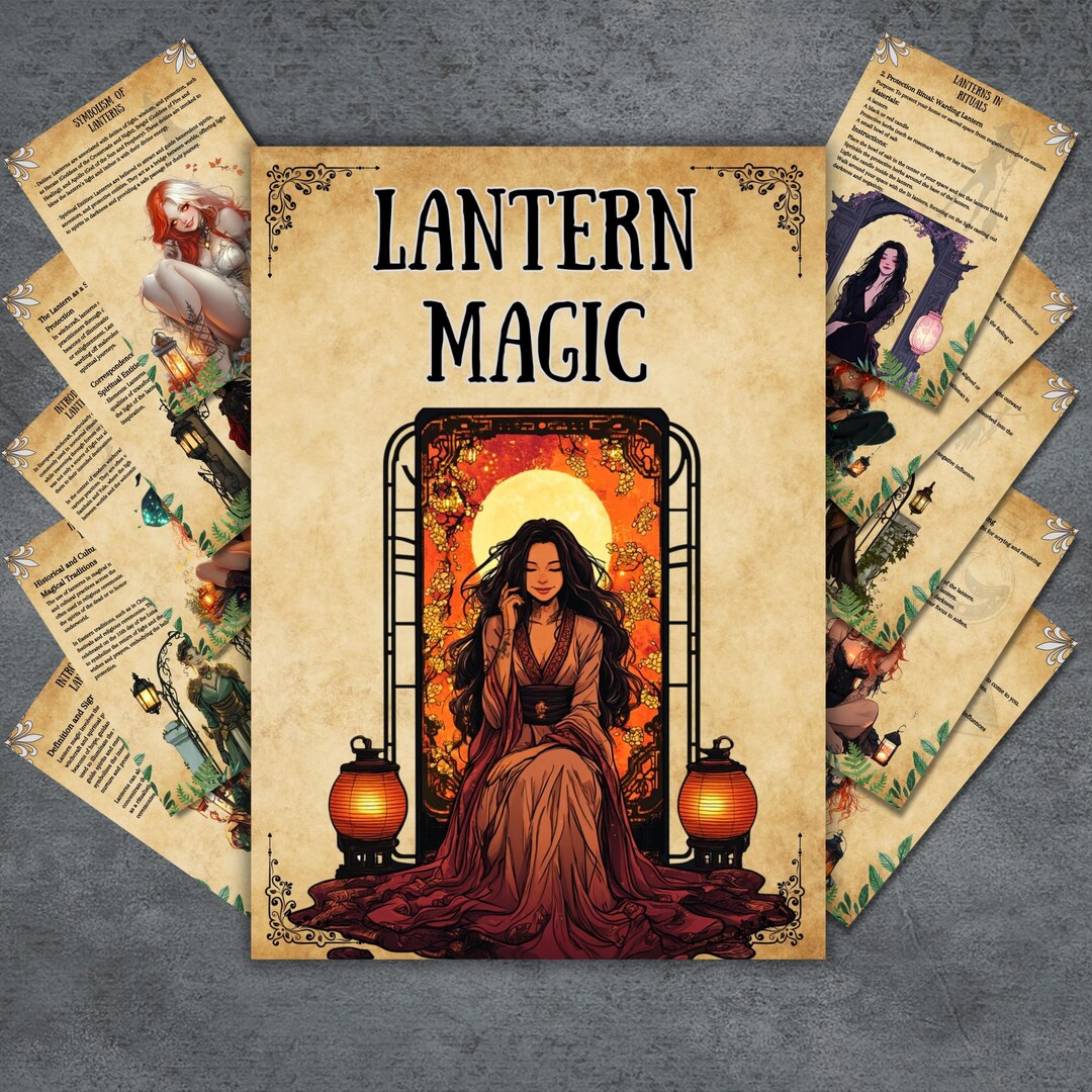 Secret Lantern Magic Grimoire Pages, Wicca, Witchcraft Supplies, Book ...