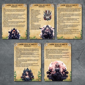Vampire Grimoire Pages, Printable Book of Shadows, Wiccan, Vampire ...