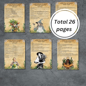 Magical Cooking Grimoire Pages, Wicca Book of Shadows, Kitchen ...