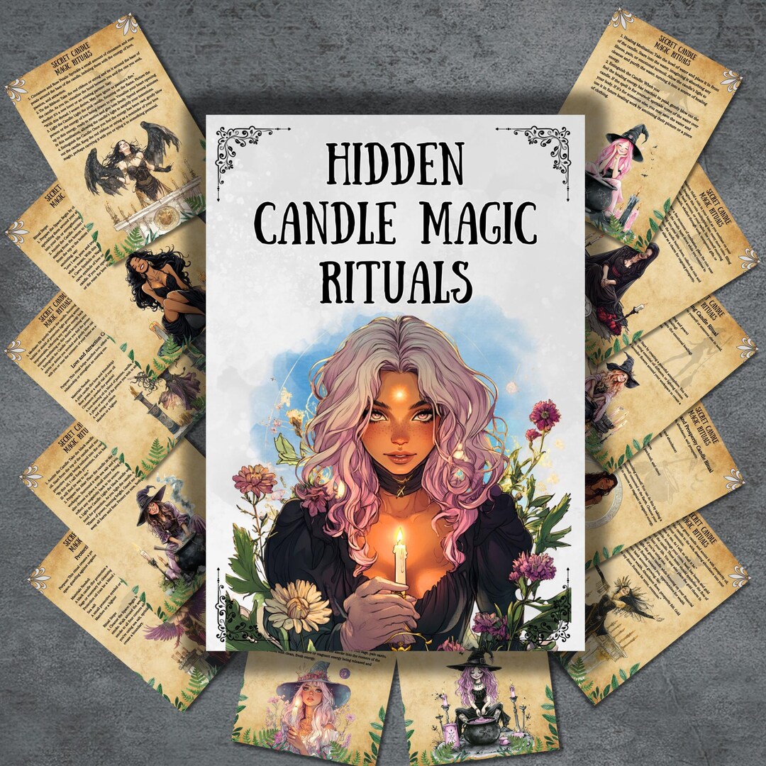 Hidden Candle Magic Rituals, Spells, Grimoire Pages, Book of Shadows ...
