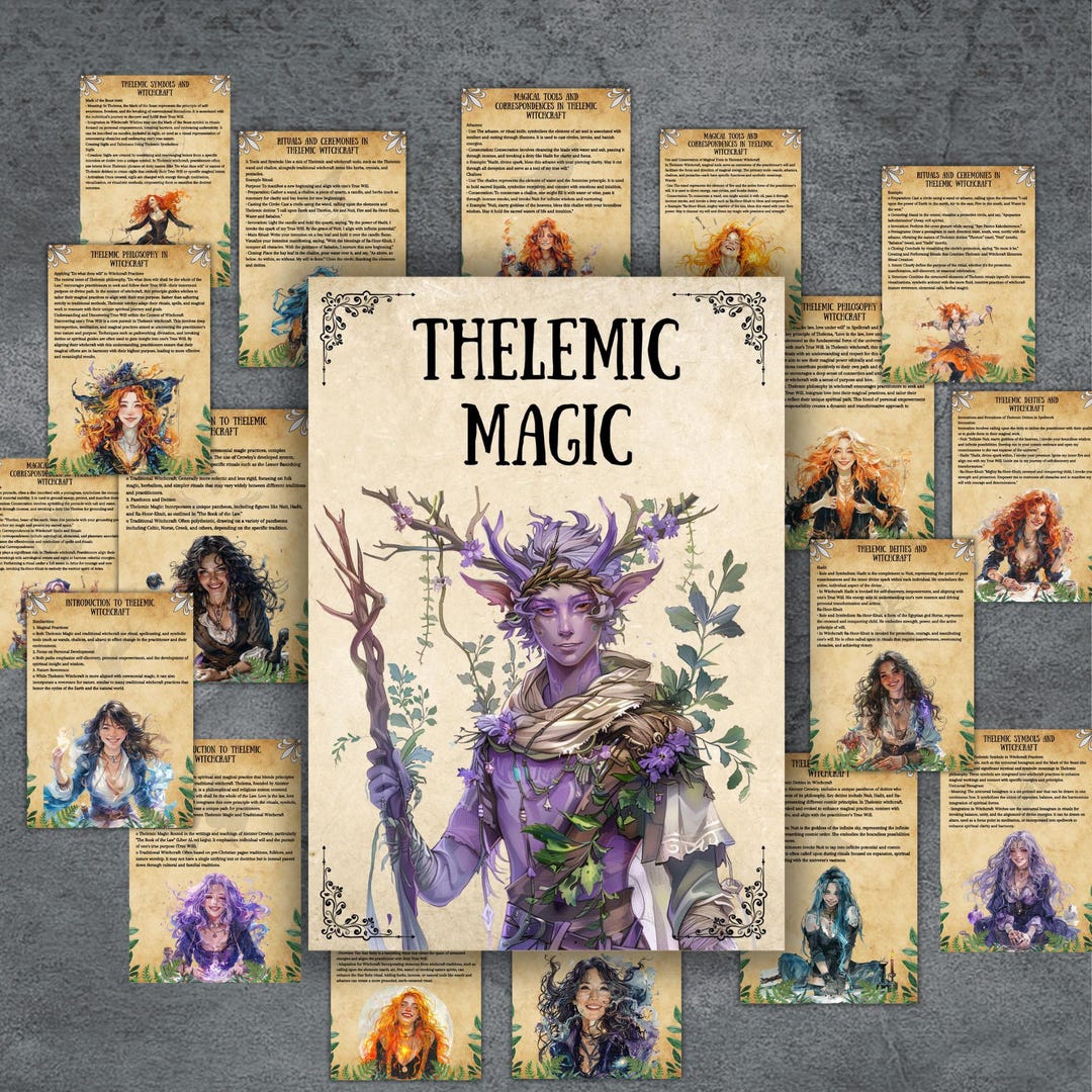 Thelemic Magic Grimoire Pages, Aleister Crowley Book of Shadows ...