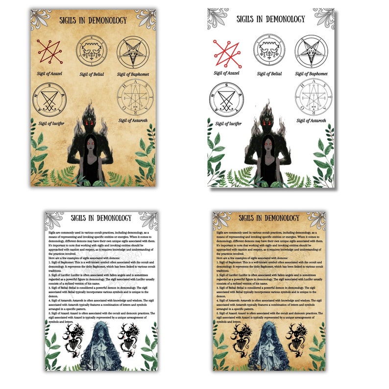 Demons Altar Guide, Invocation, Grimoire Pages, Demon Printable Book of ...