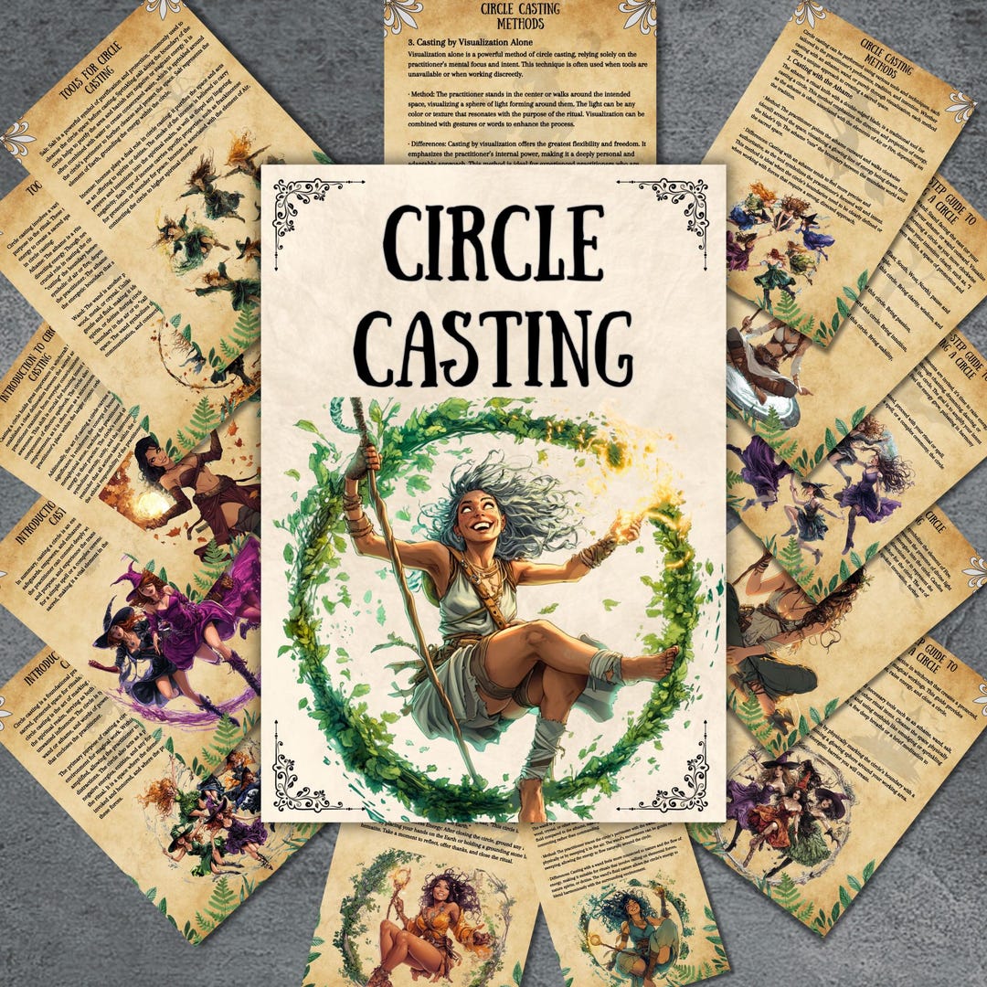 Secret Circle Casting Grimoire Printable Pages, Book of Shadows, Beginner Grimoire, Sacred Space ...