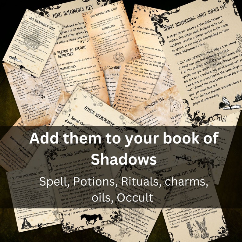 77 Witchcraft Spell Book Pages Book of Shadows Witchy Wicca - Etsy