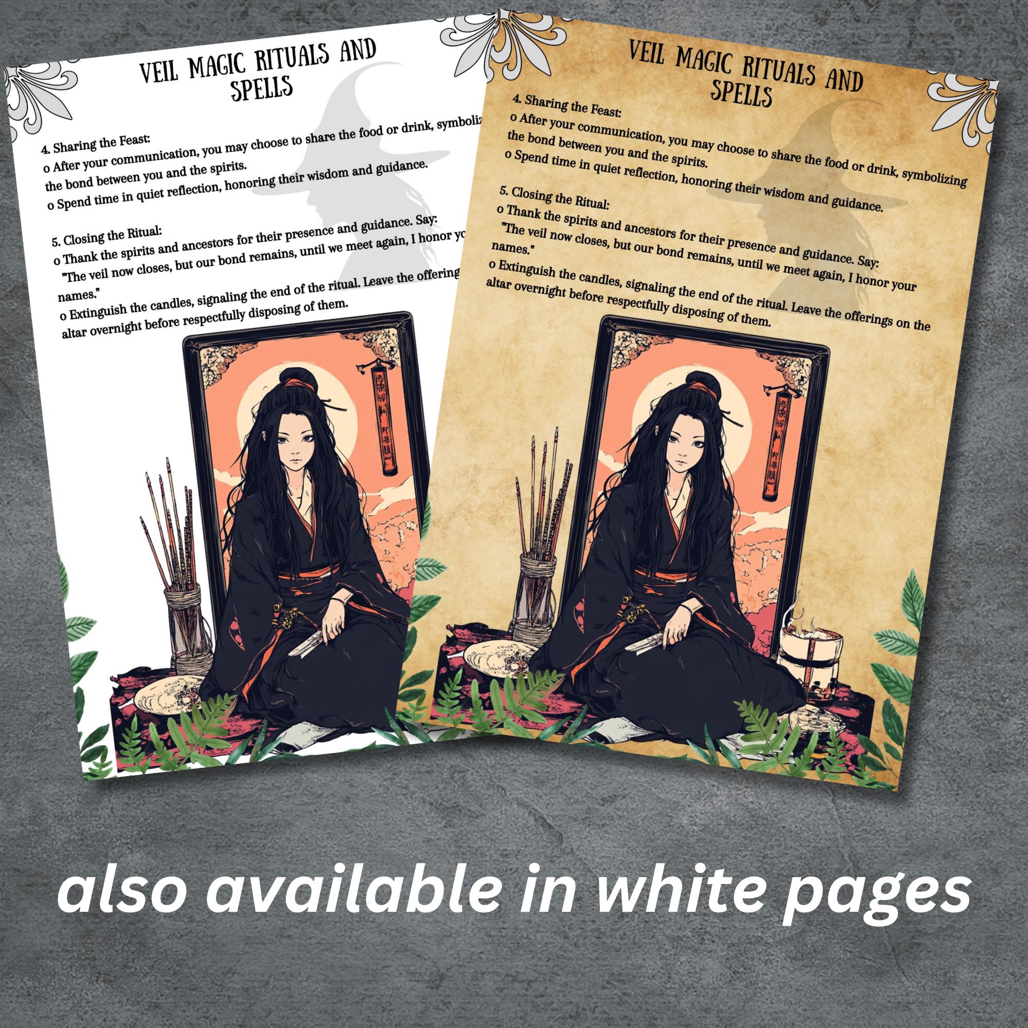 Secret Veil Magic Grimoire Pages, Witchcraft Basics, Book of Shadows ...