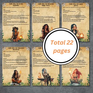 Secret Flame Spells Pages, Grimoire, Book of Shadows, Fire Magic Spells ...