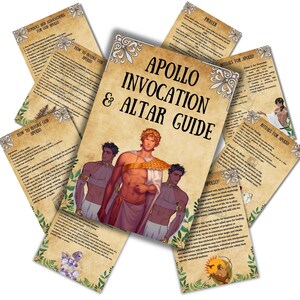 Greek God Apollo Altar, Prayer, Invocation, Altar Guide, Grimoire Pages ...