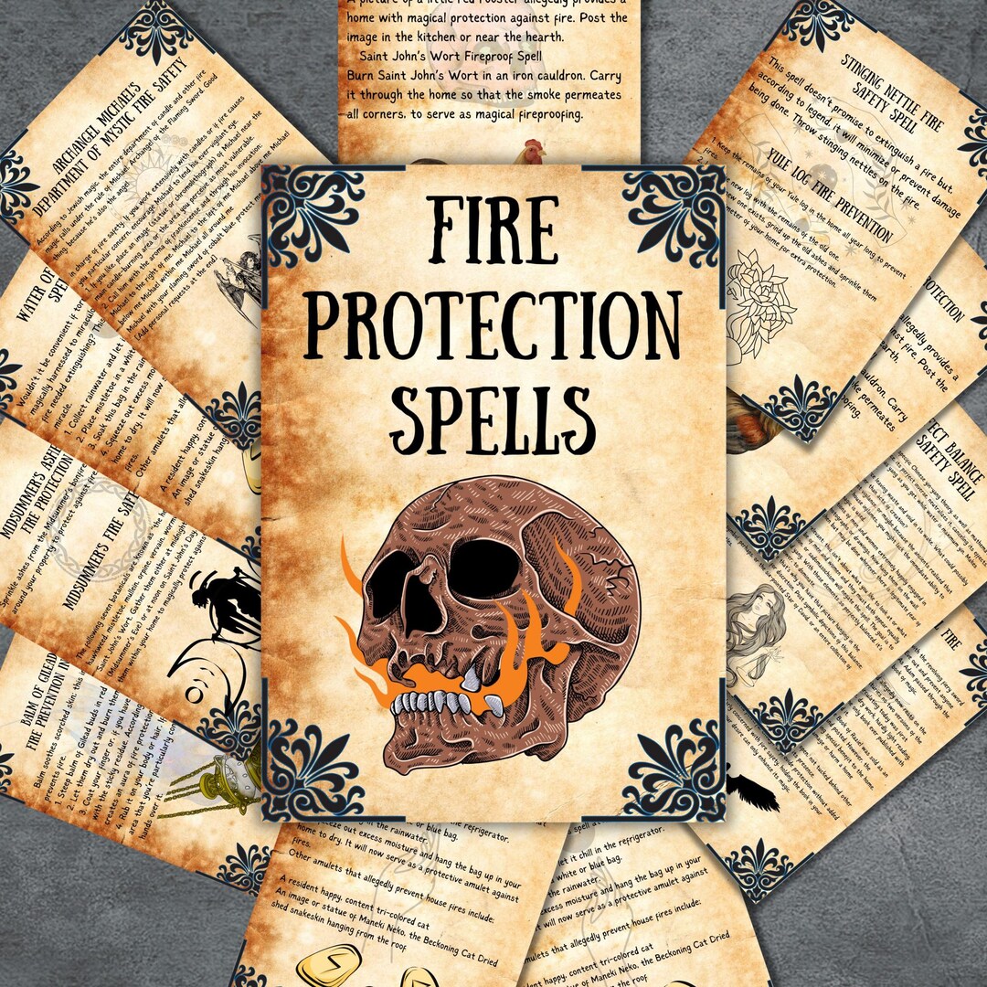 Best Fire Banishing Spells, Witchcraft Spell Book Pages, Fire Magic ...